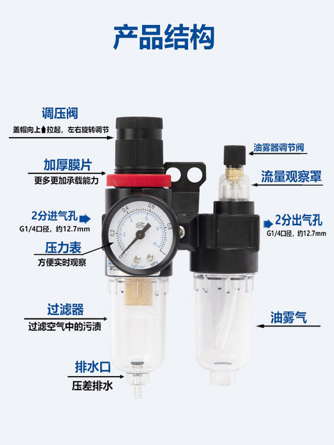 AFR pneumatic control valve air source processor AFC2000 oil-water ...