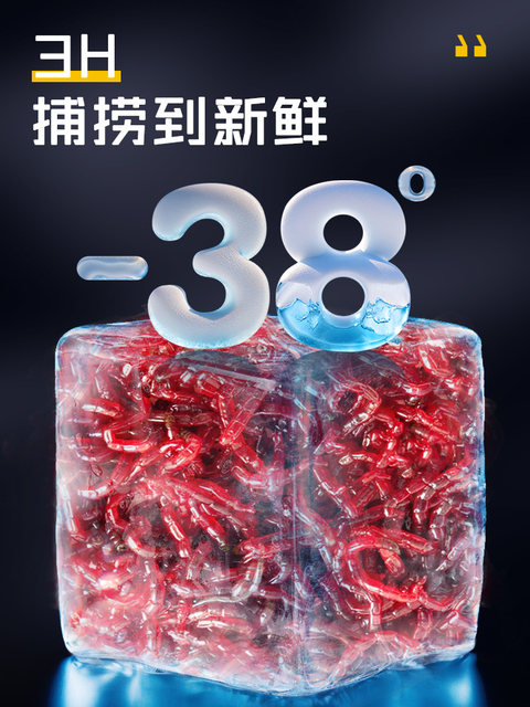 Frozen red worm, bull heart burger fish food rich year shrimp and Han ...