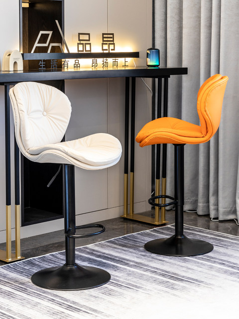 Light luxury bar chair, house -back bar chair high stool can raise ...