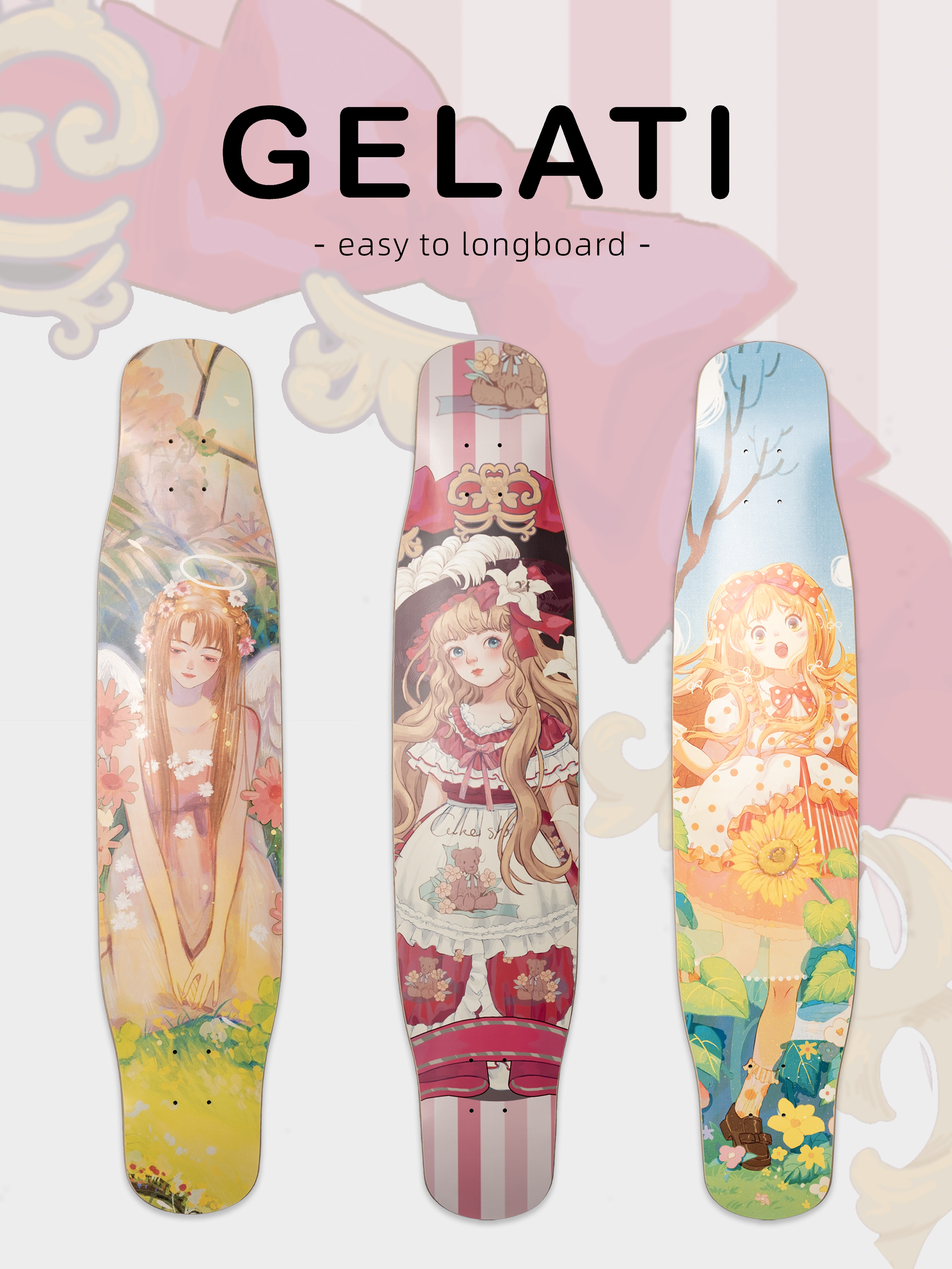 Longboard Skateboard Nishan Gelati - Serie Mountain Flower Spike