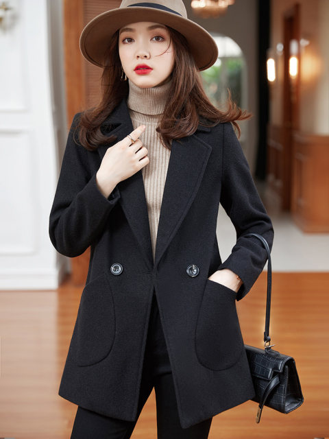 Woolen suit jacket for women mid-length autumn and winter high-end ...