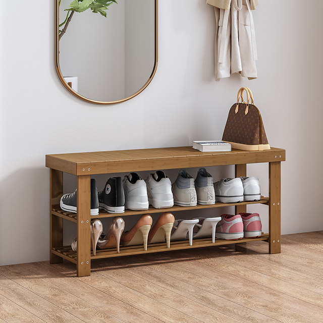 Doorway shoe-changing bench can be used to sit on a long strip of ...