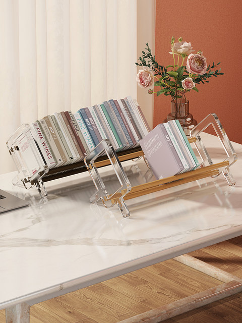 Desktop small bookshelf storage rack simple desk multifunctional CD ...