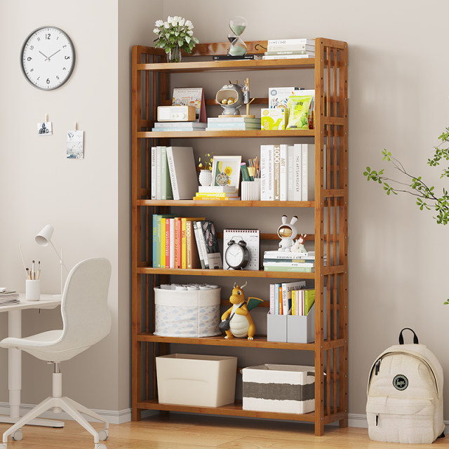 Nanzhu multi-layer bookcase bookcase shelf floor-standing children's ...