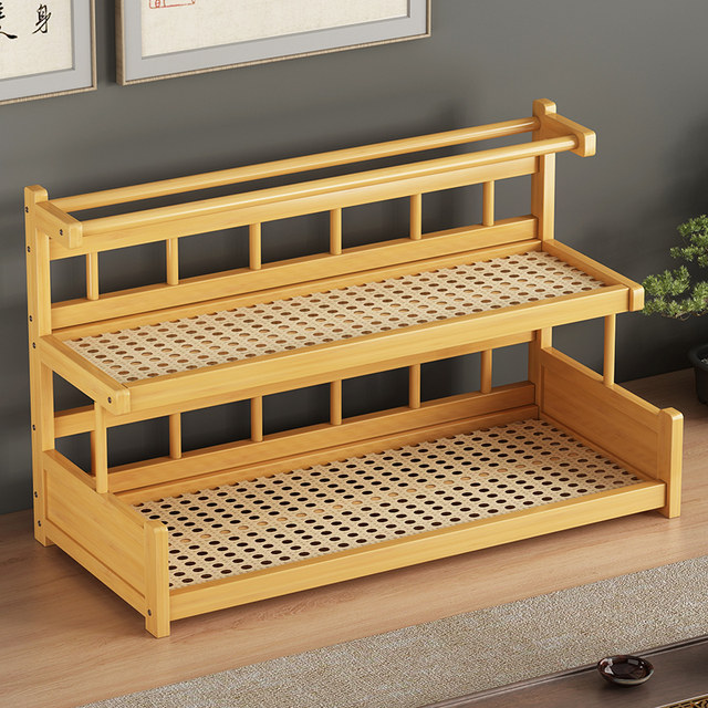 Tea table countertop storage rack small Bogu rack Chinese tea set tea ...