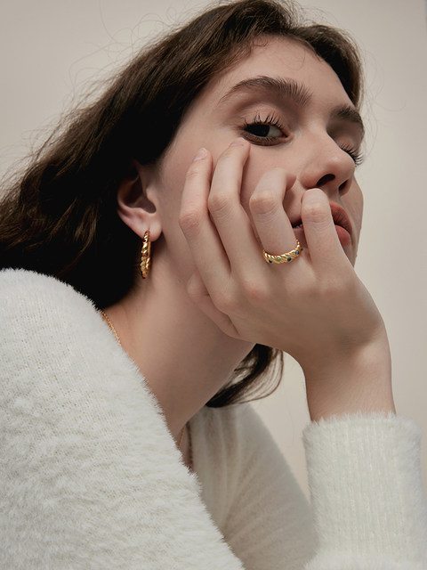 Arsis Innocence Oil Painting Star Empty Ring Female Niche Gem Retro ...