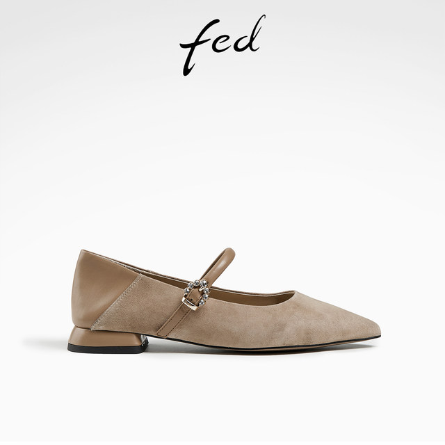 FED French Single Shoes Autumn New Women's Shoes Pointed Tongtong Shoes ...