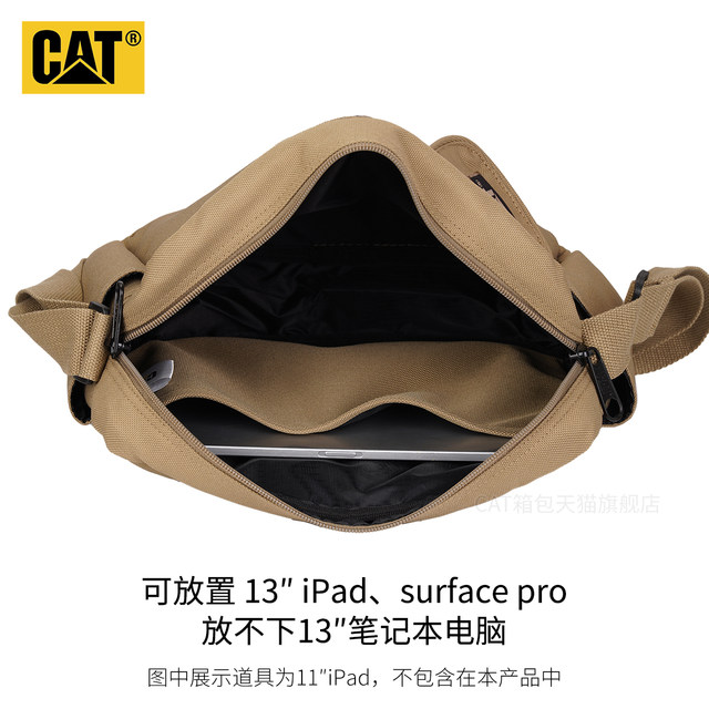 CAT messenger bag canvas shoulder crossbody tablet phone bag commuting outdoor travel sports ...