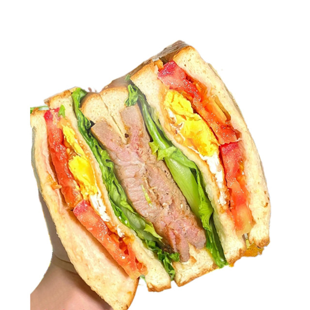 Chicken sandwich bread box breakfast chicken cheese ham sandwich ready ...