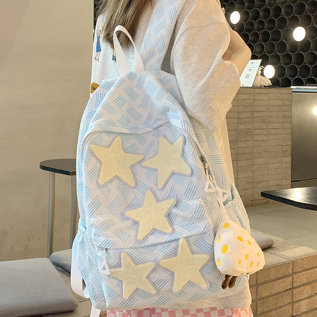 High-looking ins niche star schoolbag junior high school girl high ...