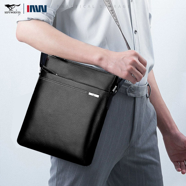 Septwolves men's shoulder bag crossbody bag casual simple large ...