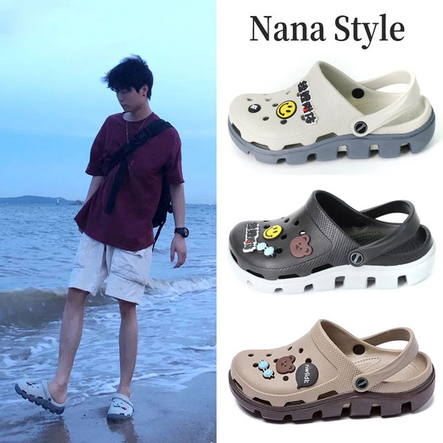 Internet Celebrity's Same Style Anti-Odor Clogs for Men's Summer Outer ...