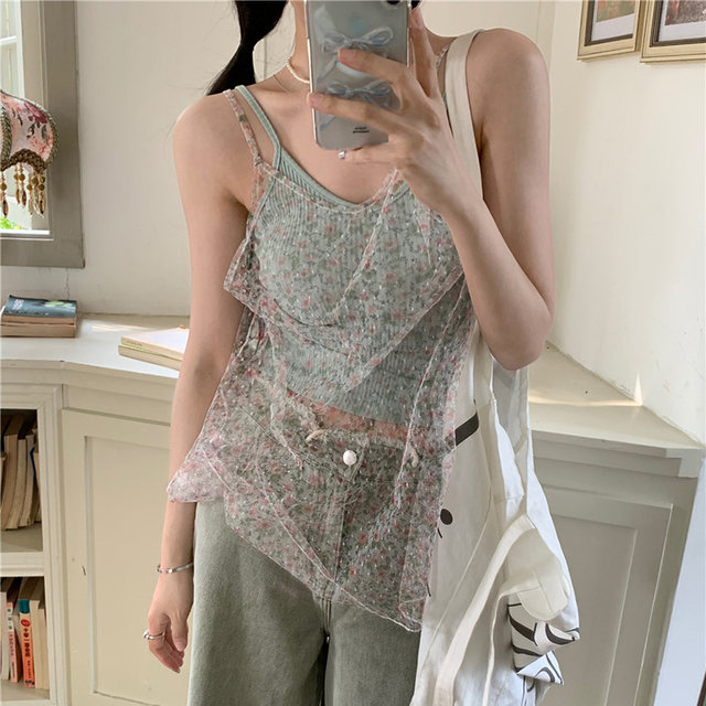 Fresh sweet tea ~ stacking thin floral sunscreen shirt hood tops+inner ...