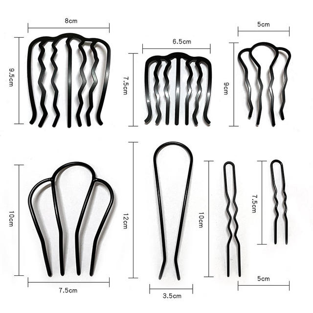 Can’t get rid of it! U-shaped hairpin for round hair! Black hairpin ...