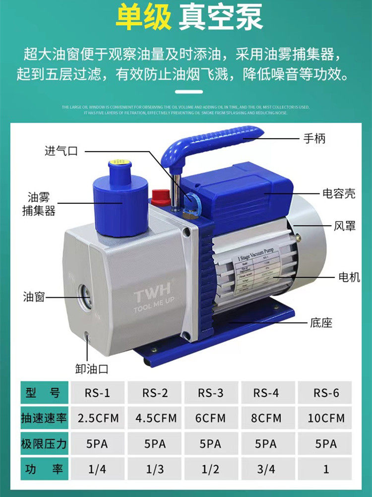 Ruby Vacuum Pump - RS Series - Industrial & Refrigeration