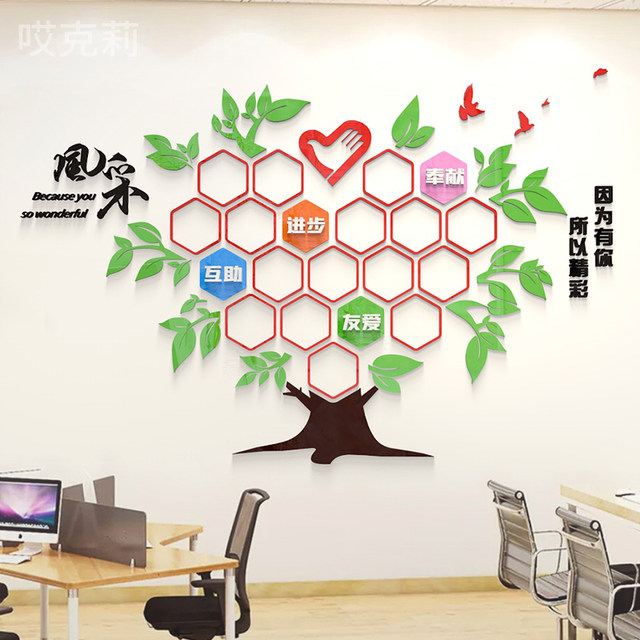 Corporate Culture Photo Wall Employee Style Honor Display Office ...