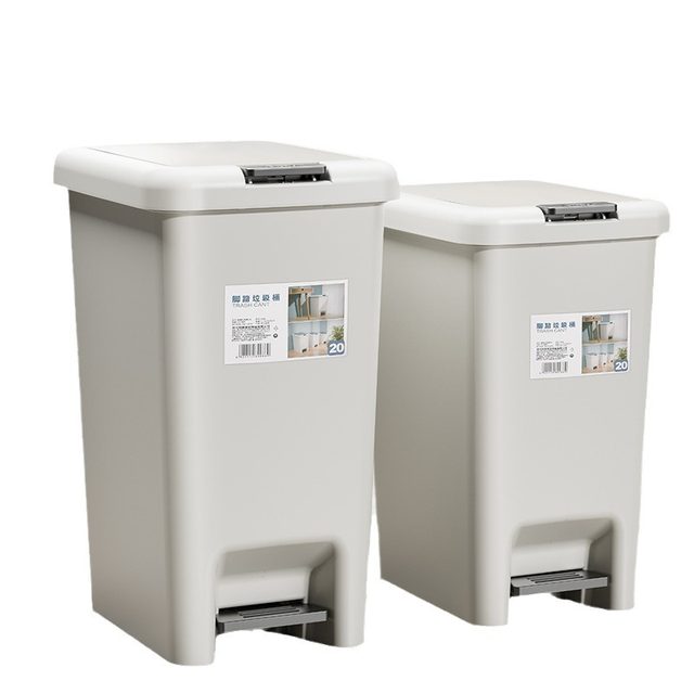 Kitchen trash can foot-operated with lid for home use 2024 new foot ...