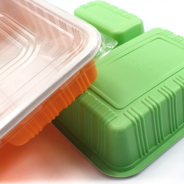 Disposable lunch box Food grade rectangular plastic with lid takeout ...