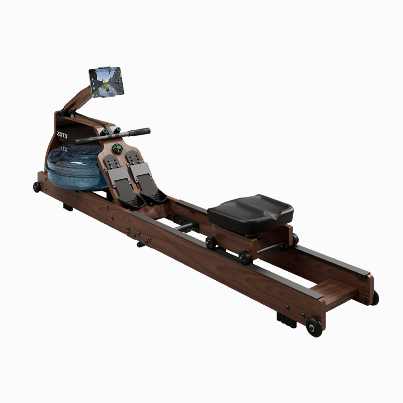 Zoto T6s Foldable Rowing Machine - Wood Grain - Home Fitness