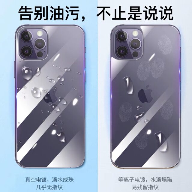 Suitable for Apple 14Pro tempered back film iPhone 13 glass 12 full ...