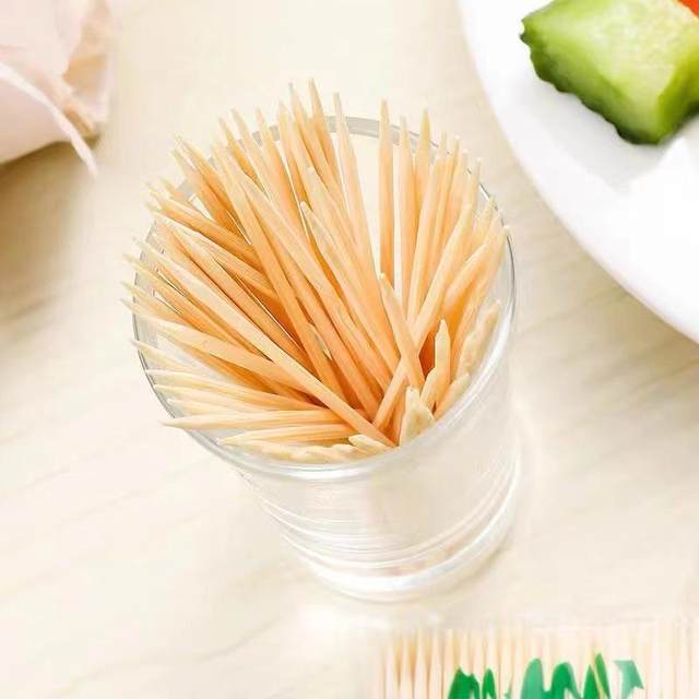 Toothpick household disposable double-headed fine bamboo toothpick high ...