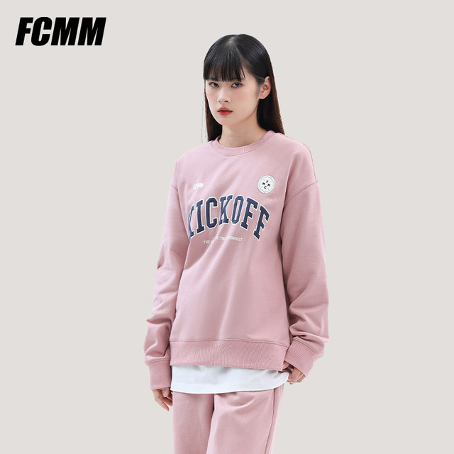 FCMM Spring sweater round neck versatile minimalist retro fashion base casual loose couple long ...