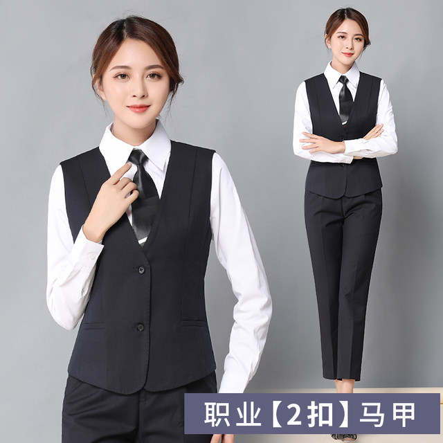 Suit vest for women autumn and winter black vest vest outer jacket ...