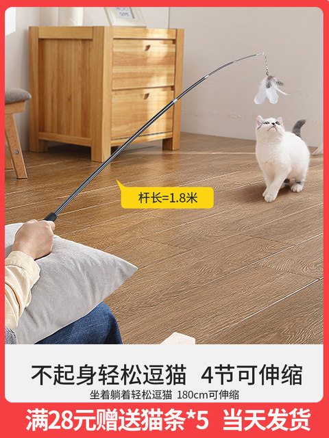 Cat stick long rod retractable steel wire 2021 new super long fishing ...