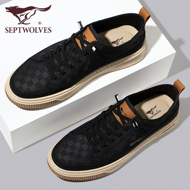 Septwolves 2024 Summer New Men's Cloth Shoes Soft Sole Comfortable ...