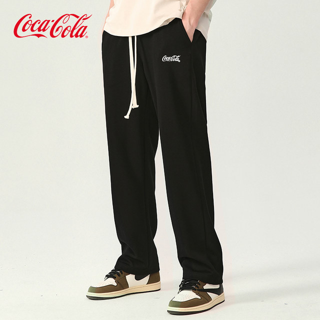 Coca-Cola/Coca-Cola casual pants men's ice silk pants sports sweatpants ...