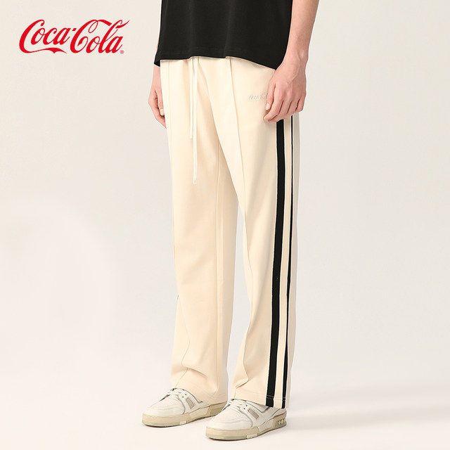 Coca-Cola/Coca-Cola pants men's spring and autumn straight drape floor ...