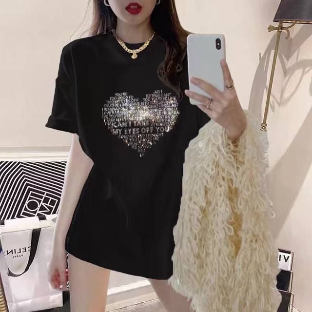 Pure cotton short-sleeved T-shirt for women mid-length 2025 summer new ...