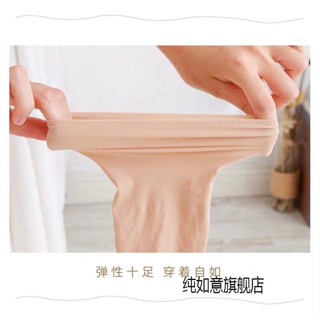 Mid -tube socks in autumn and winter anti -hook silk half -cut and knee ...