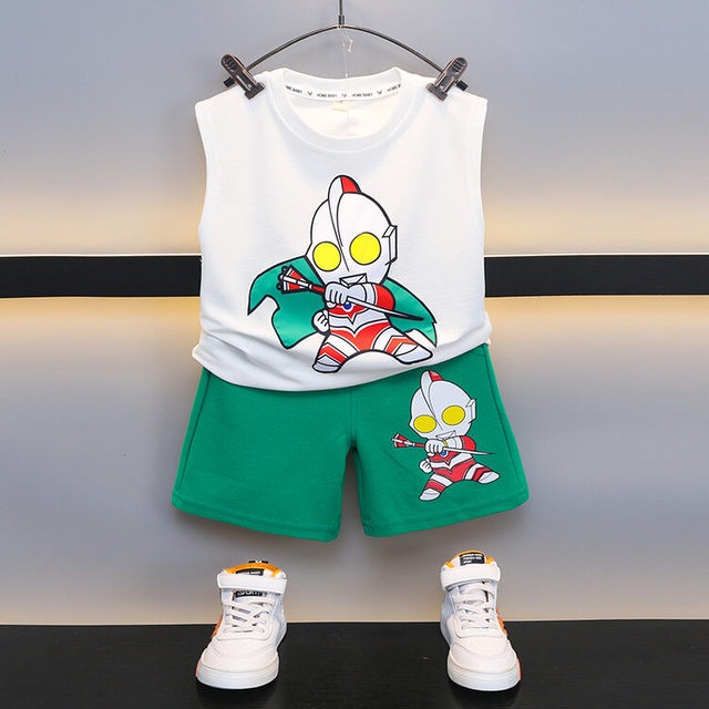 Ultraman Clothes Boys Summer Vest Suit 2025 New arrival Stylish Boy ...