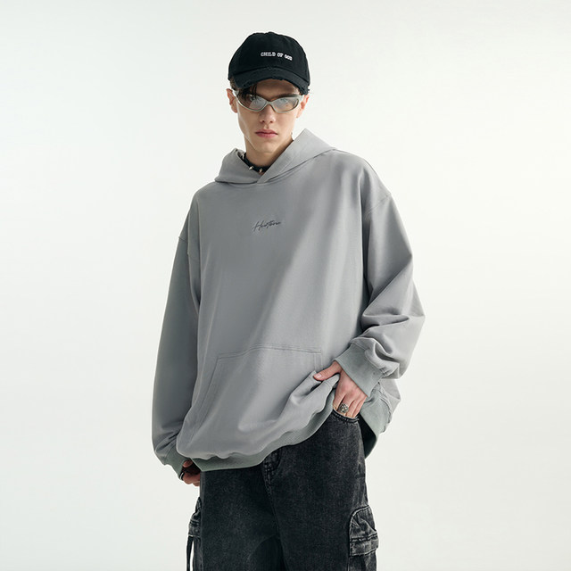 HeartBoon spring and autumn loose American -style hooded sweater men's ...