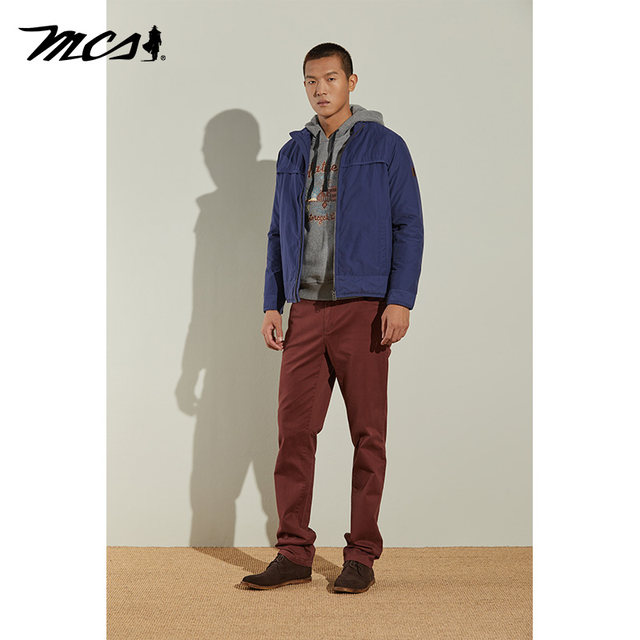 MCS men's clothing originates from Marlboro casual warm slim stand ...