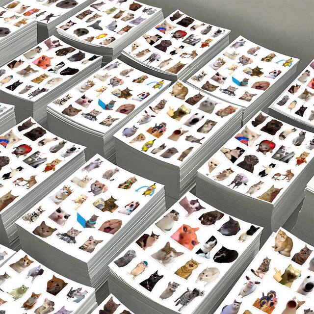 300 cat meme stickers cute funny cat ins style emoticon pack picture ...