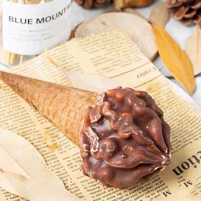 10 Deshi Torch Explosive Cone Ice Cream Pure Milk Chocolate Crispy Net ...