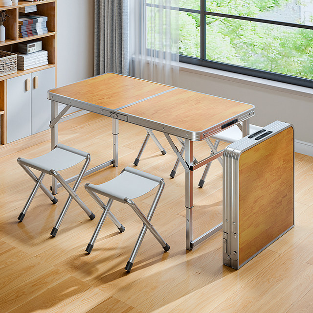 Aluminum alloy folding table Outdoor stalls small table stall dining ...