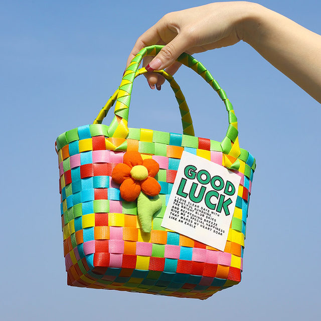 Xiaohongshu’s popular woven hand basket diy handmade material vegetable ...