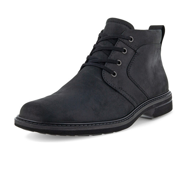 ECCO men's shoes 2025 new cowhide round toe lace-up workwear Martin ...