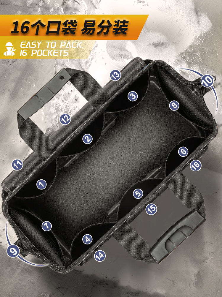 Winhunt Woodworking Tool Bag - Portable Canvas Electrician's Organizer