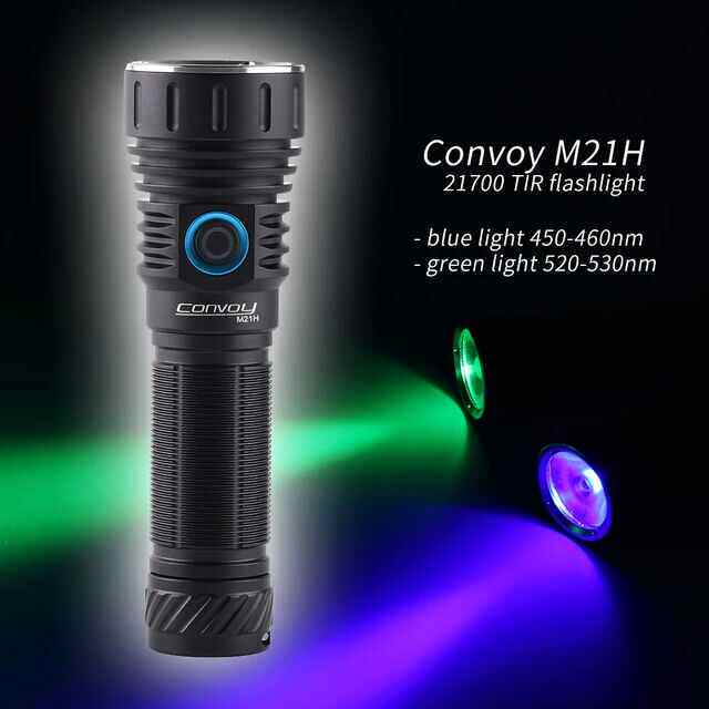Convoy M21H 21700 TIR flashlight, type-c charging port, blue light ...