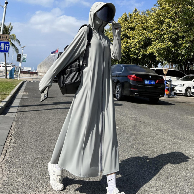 UPF50+ long sun protection clothing for women in summer with anti-UV ...