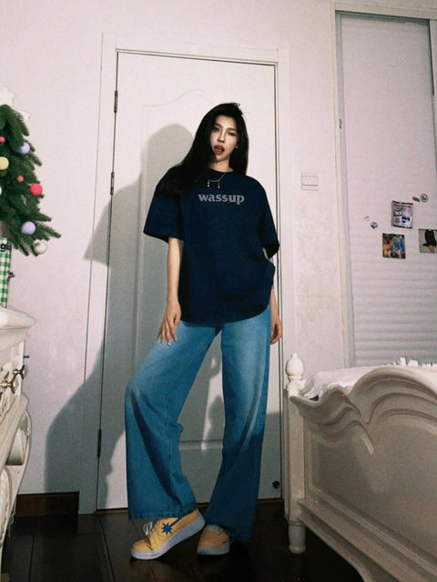WASSUP national trend brand short-sleeved T-shirt for women's summer ...