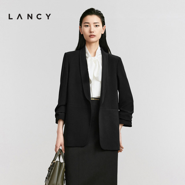 Laycy/Langzi 2024 new triax professional black suit outer jacket female ...