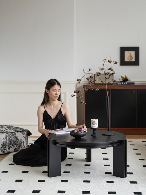 HomeChoice French retro solid wood coffee table living room small ...