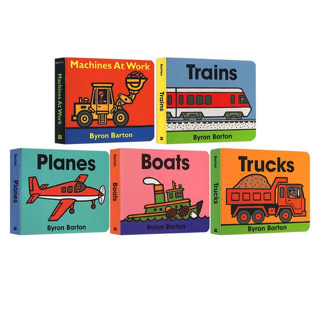 Original English transport book Trucks/Trains/Planes/Boats/Machines ...