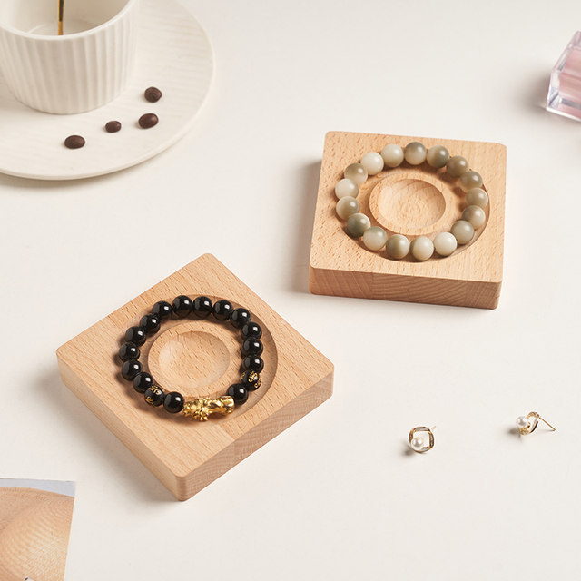 Jewelry Bracelet Display Plate Bracelet Handmade Solid Wood Design ...