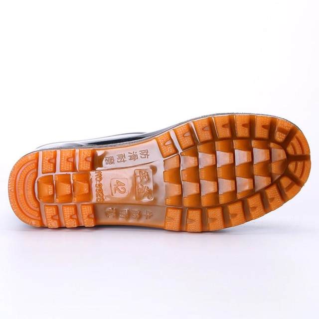 Warm mid -high -tube rain boared men's wear -resistant working water ...